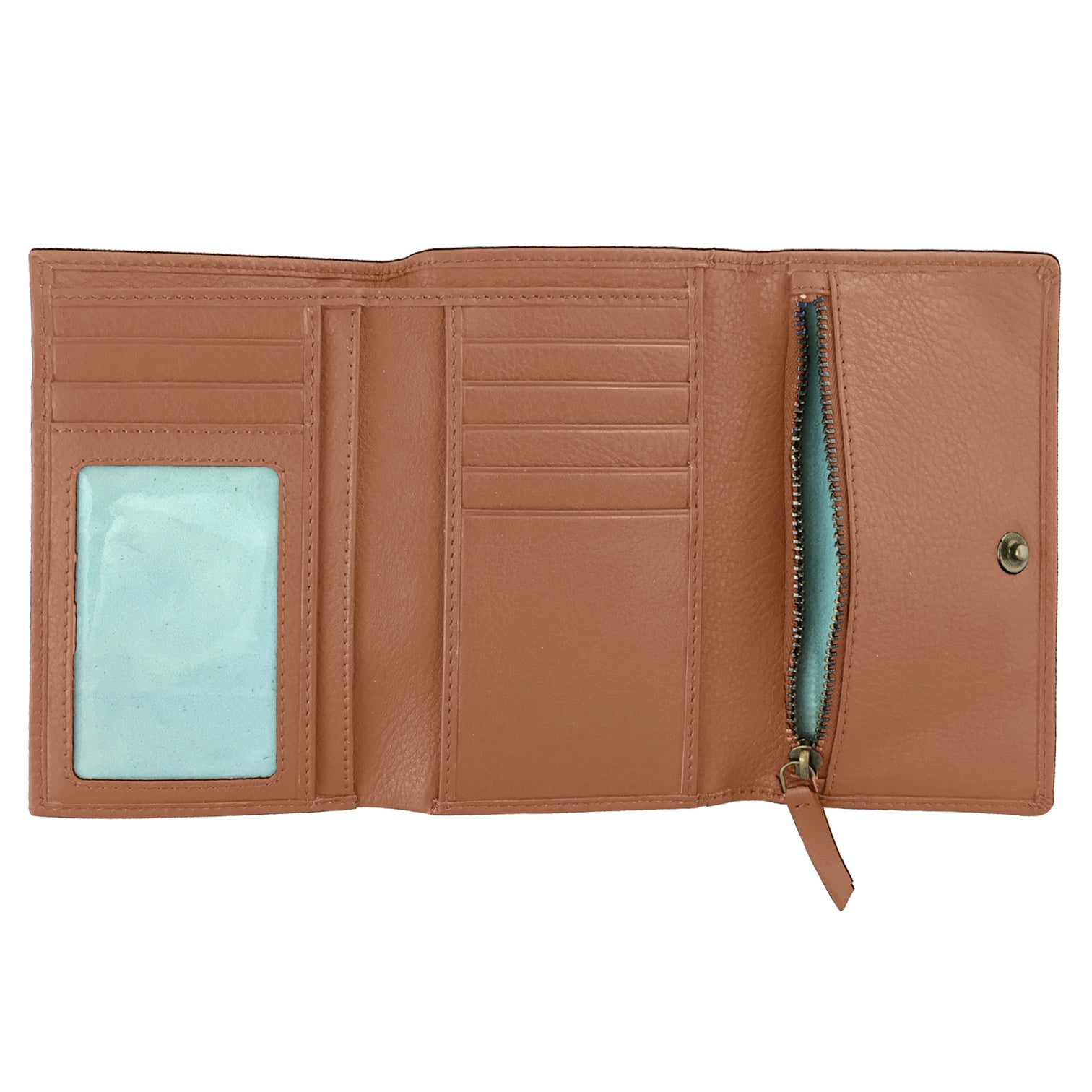 Chica Trifold Purse - Tan Leather – pampeano