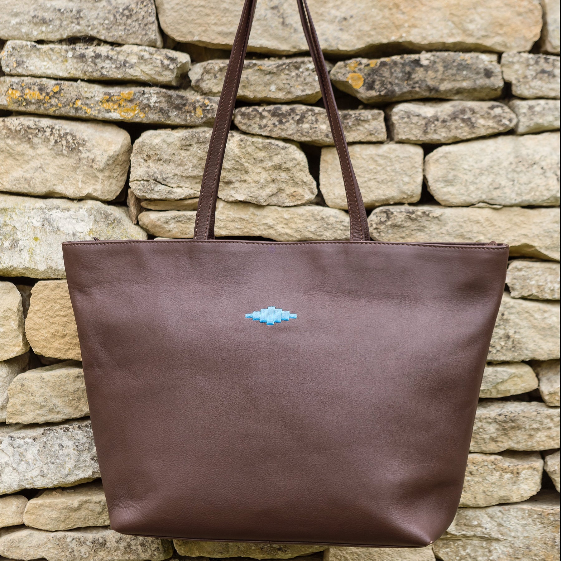 pampeano 'Trapecio' - Brown Leather Premium Tote Bag – pampeano UK